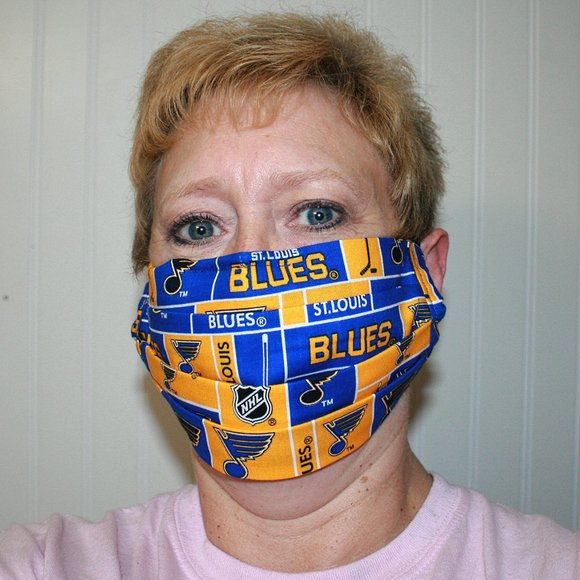 Hand Crafted | Accessories | Handmade Kids St Louis Blues Face Mask ...
